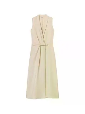 RETORI Sleeveless Silk Dress With Chain Detail