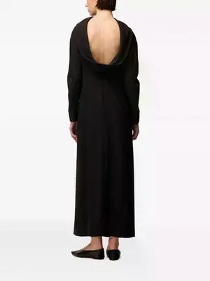 RETORI Retro Open-back Front-slit Maxi Dress