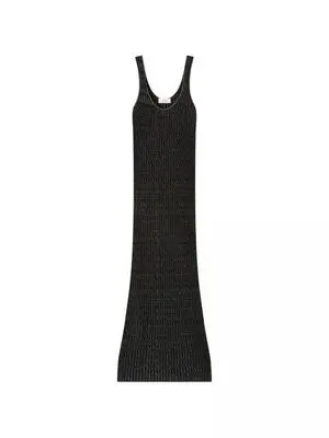 RETORI Retrofit Micro-check Knit Maxi Dress