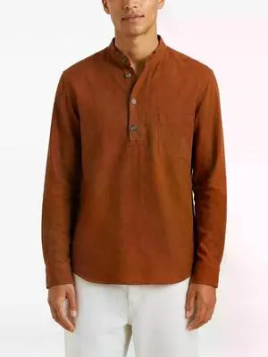 RETORI Band-collar Half-placket T-shirt