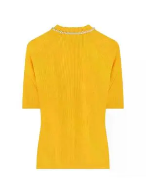 RETORI Retro Chain-detail Rib-knitted T-shirt