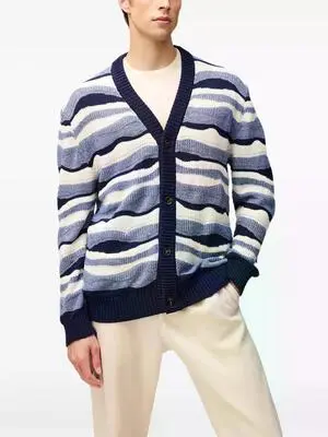RETORI Waves Jacquard Knit Cardigan