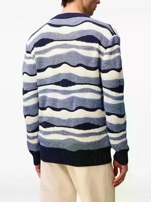 RETORI Waves Jacquard Knit Cardigan