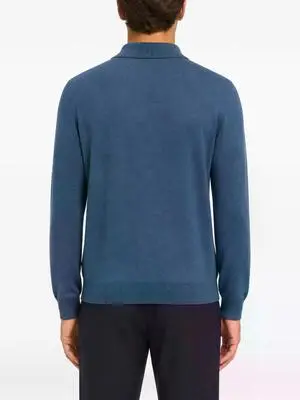 RETORI Argyle-knit Long-sleeve Polo Shirt
