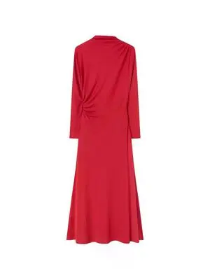 RETORI Retroi Draped Mock Neck Maxi Dress