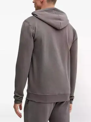 Guess Aldwin Logo-patch Zip-up Hoodie - Grey