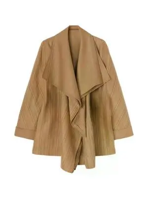 RETORI Retro Striped Shawl-collar Wool Jacket