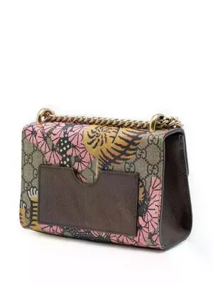 Gucci Small Gg Supreme Bengal Padlock Crossbody Bag - Neutrals