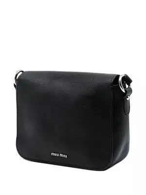 Miu Miu Madras Goatskin Crossbody Bag - Black