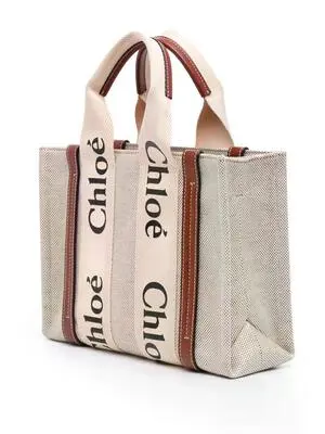Chloé Small Woody Tote Satchel - Neutrals