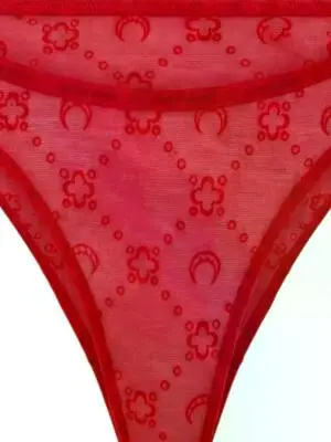 MARINE SERRE Moonogram Mesh Flock Panties