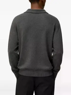 RETORI Knitted Long-sleeved Wool Polo Shirt