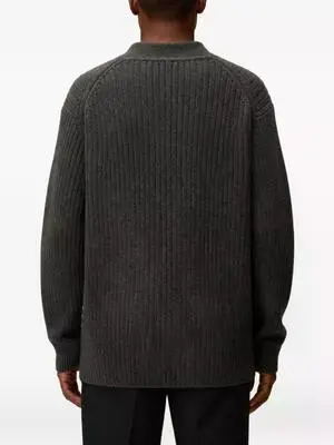 RETORI Retrobi V-neck Ribbed Knit Cardigan