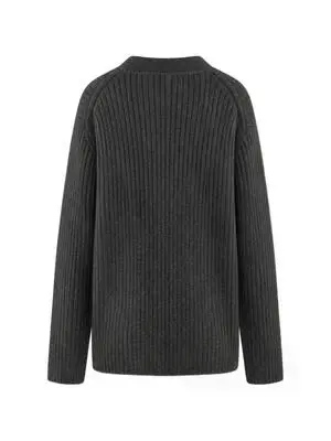 RETORI Retrobi V-neck Ribbed Knit Cardigan