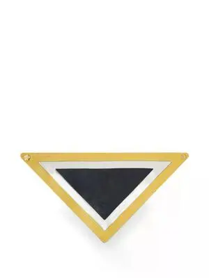 RETORI Color-block Leather Bandana Scarf - Blue