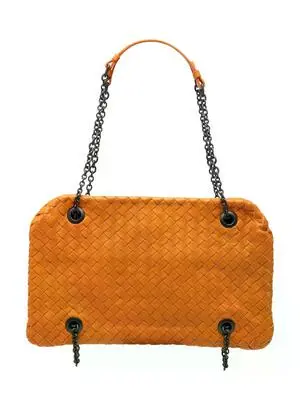 Bottega Veneta Nappa Intrecciato Duo Shoulder Bag - Orange