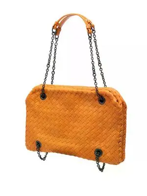 Bottega Veneta Nappa Intrecciato Duo Shoulder Bag - Orange
