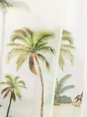 Agua Bendita Lavanda Tropical-print Sarong