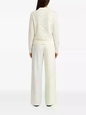 RETORI Retro Jacquard-knit Long-sleeve Polo Shirt