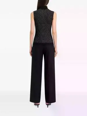 RETORI Sleeveless Micro-check Knit Vest