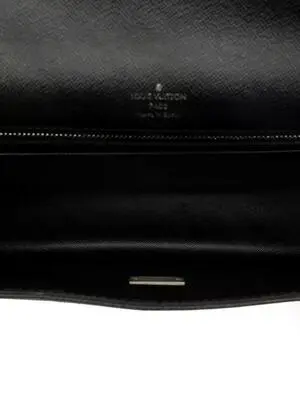 LOUIS VUITTON Taiga Selenga Clutch Bag - Black