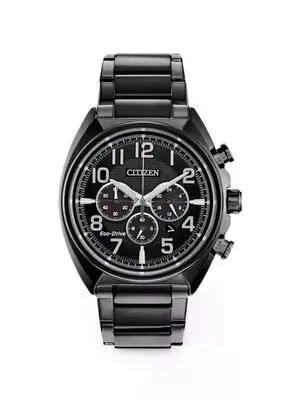 Citizens Of Humanity Eco-drive 43mm Chronograph Watch - Black