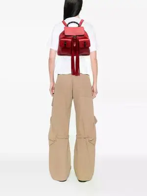 Gucci Leather Bamboo Tassel Backpack