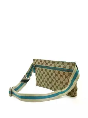 Gucci Gg Canvas Web Double Pocket Belt Bag - Neutrals