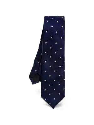 TOM FORD Polka-dot Silk Neck Tie - Blue