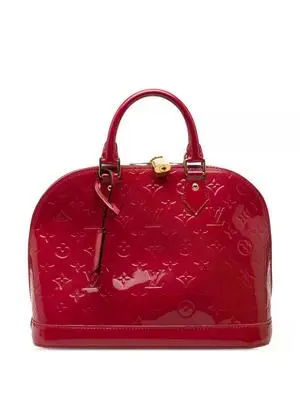 LOUIS VUITTON Monogram Vernis Alma Pm Handbag - Red