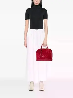 LOUIS VUITTON Monogram Vernis Alma Pm Handbag - Red