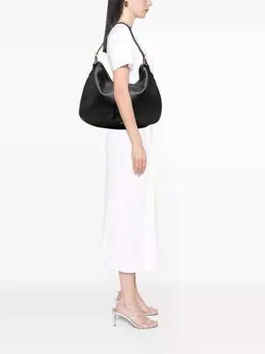 Burberry Large Leather Hobo Shoulder Bag