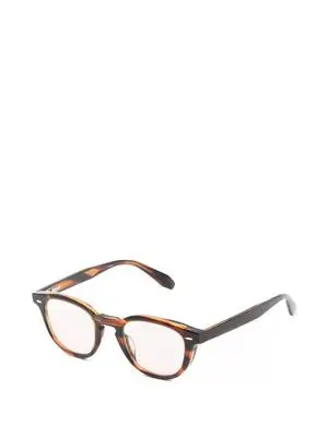 Oliver Spencer Tortoiseshell-effect Round-frame Eyeglasses