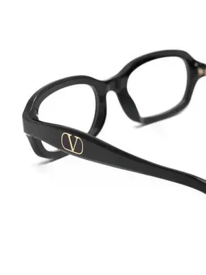 Valentino Garavani Logo Detail Oval Frame Glasses