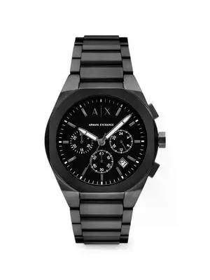 Armani Exchange Chronograph Watch - Black