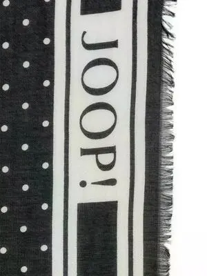 JOOP! Adaliz Polka-dot Fringed-trim Scarf