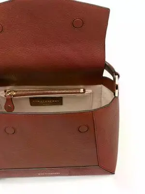 Strathberry Mosaic Leather Tote Bag - Brown