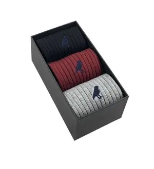 WHALLEY FINCH Black / Grey Bespoke Ii Three-pair Box - Black/grey