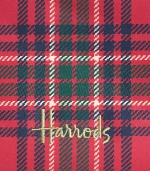 Harrods Small Tartan Logo Pouch - Red