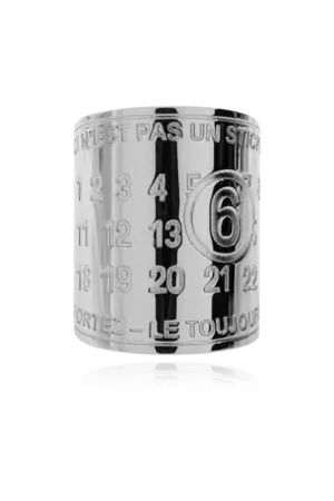 MAISON MARGIELA Engraved Logo Ring - Silver