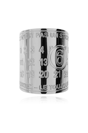 MAISON MARGIELA Engraved Logo Ring - Silver