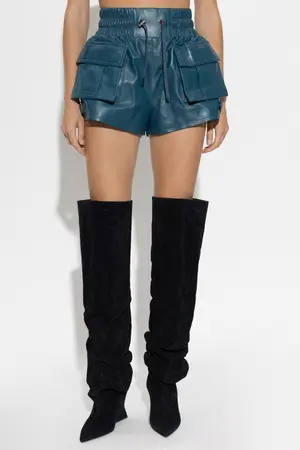 Balmain Leather Shorts