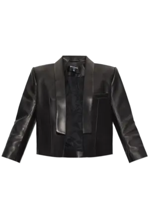Balmain Leather Jacket - Black
