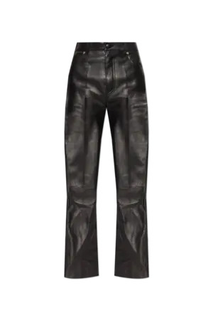 Balmain Leather Pants - Black