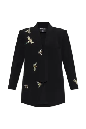 Balmain Blazer With Shimmering Crystals