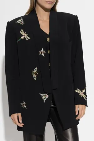 Balmain Blazer With Shimmering Crystals
