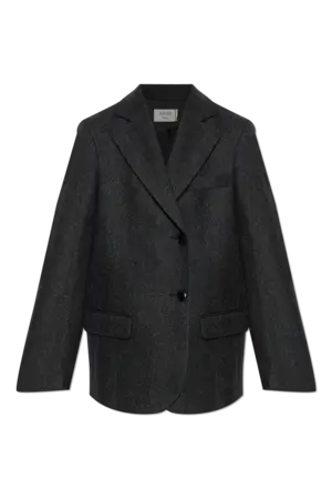 RÓHE Double-breasted Herringbone Blazer - Grey