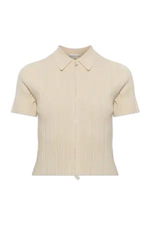 Victoria Beckham Ribbed Short Sleeve Top