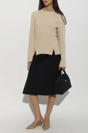 Victoria Beckham Wool Sweater With Double Slit