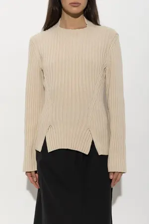 Victoria Beckham Wool Sweater With Double Slit